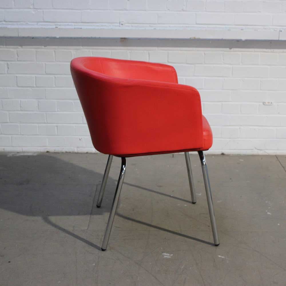 Zone Chair – Edge Design | Red Leather Chair | Red Tub Chair