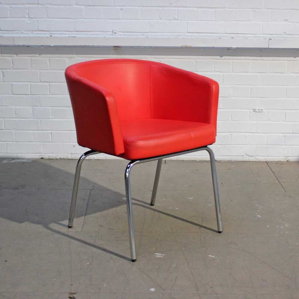 Zone Chair – Edge Design | Red Leather Chair | Red Tub Chair