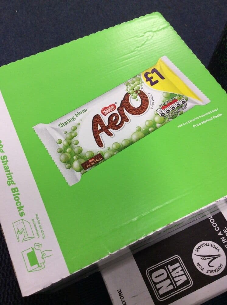 Aero Mint Large Bars 15 x 100g Full Case