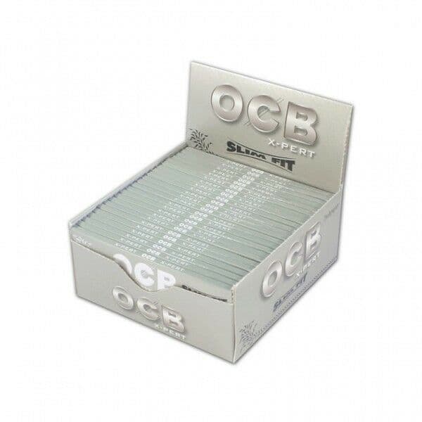 Full Box OCB Silver X-Pert Slim Fit Kingsize Smoking Rolling Cigarette ...