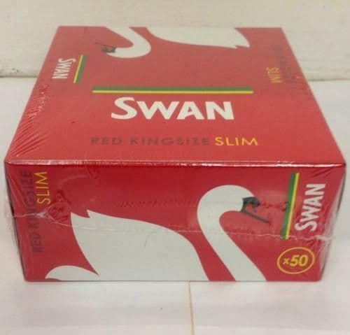 Swan Red King Size Rolling Papers 50 Booklets Full Box