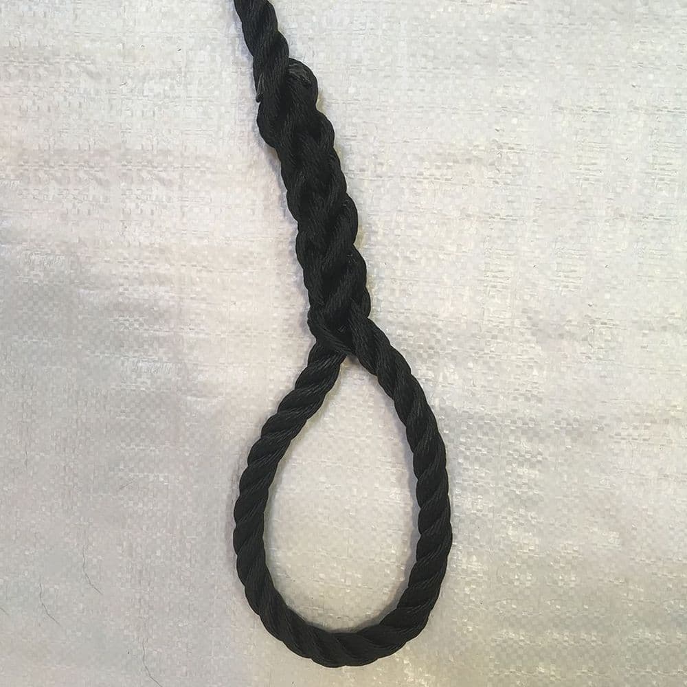 3 Strand Black Polyester Mooring Line