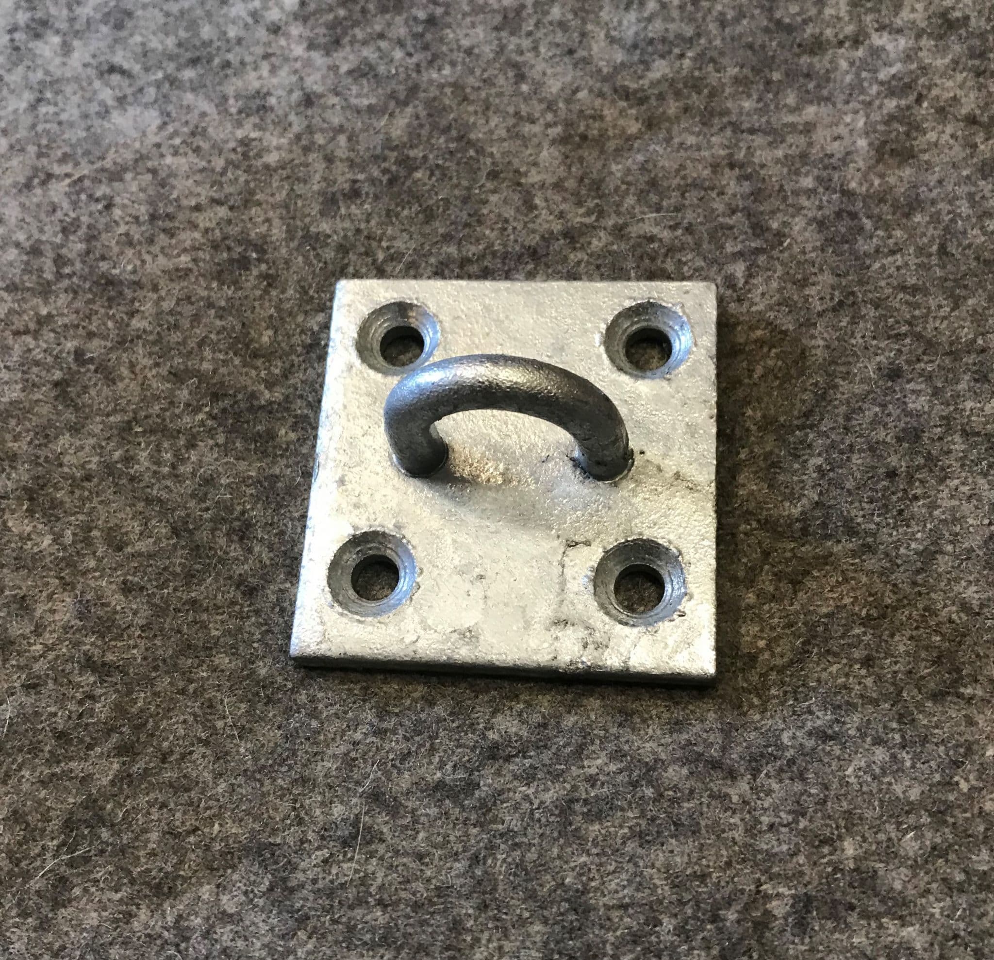 Galvanised 4 hole square plates