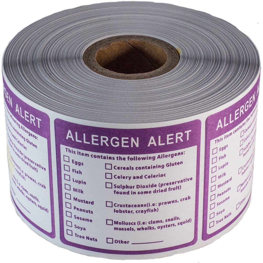 Allergen Alert Warning Tick Labels