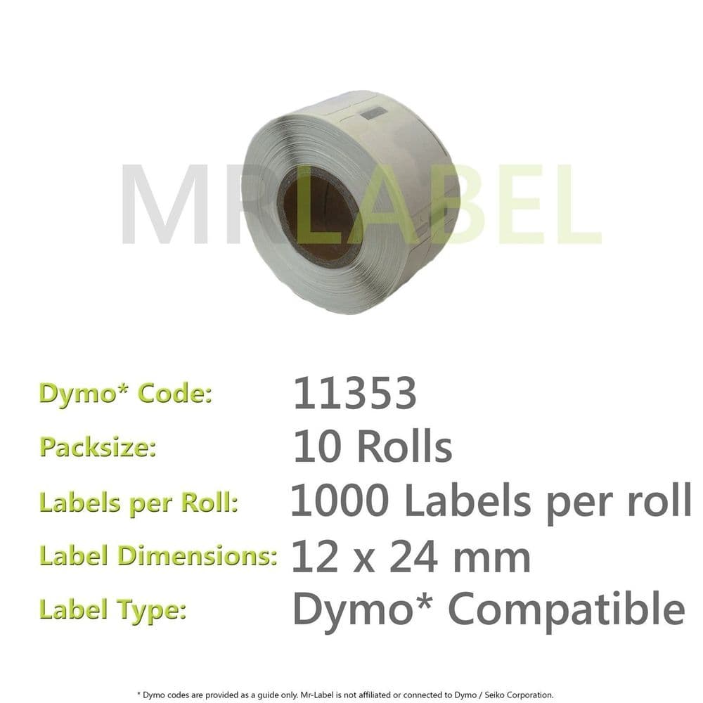 Dymo 11353 Compatible Roll of Labels 10 Rolls