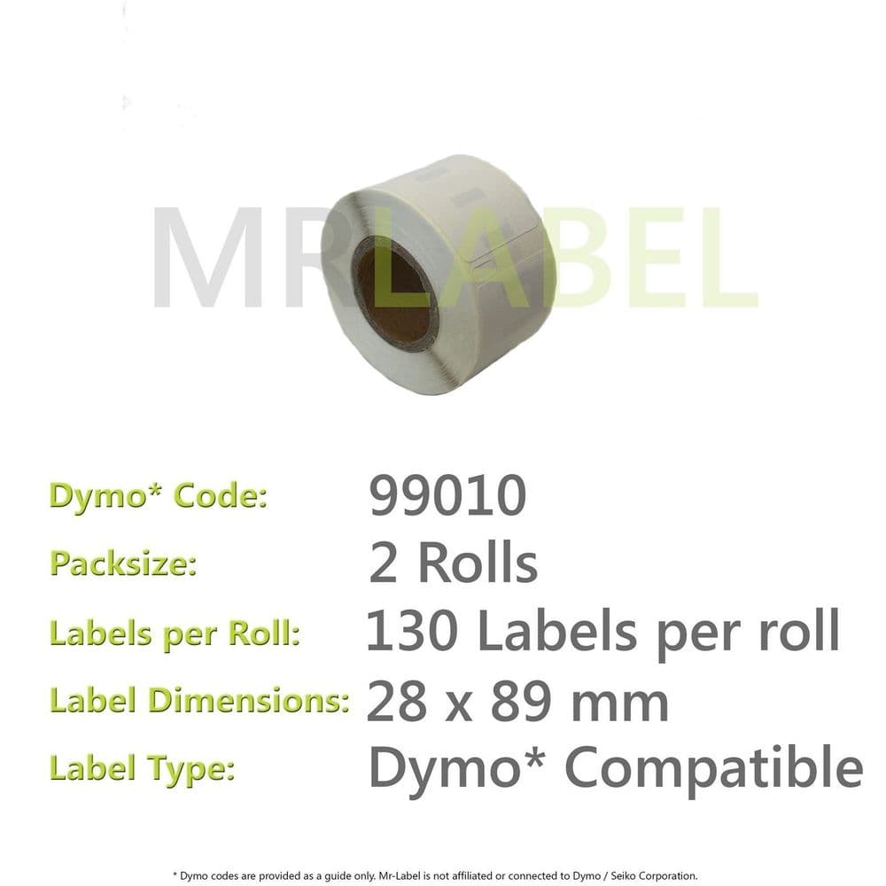 Dymo 99010 Compatible Roll of Labels 2 Rolls