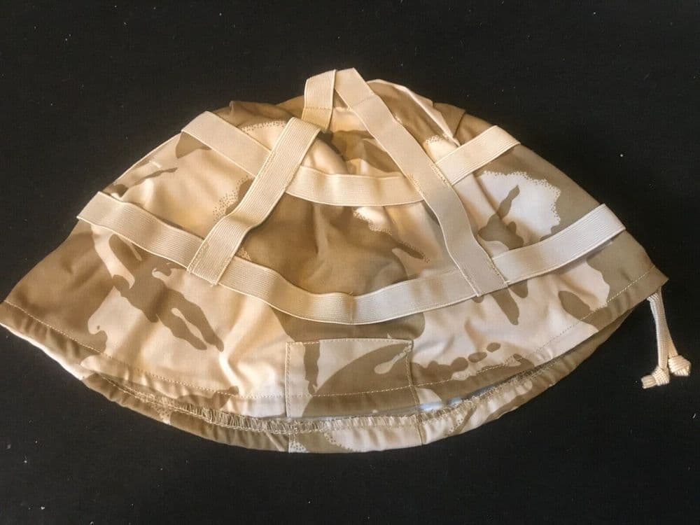 British Military GS Desert DPM Fabric Drawstring Combat Helmet Cover ...