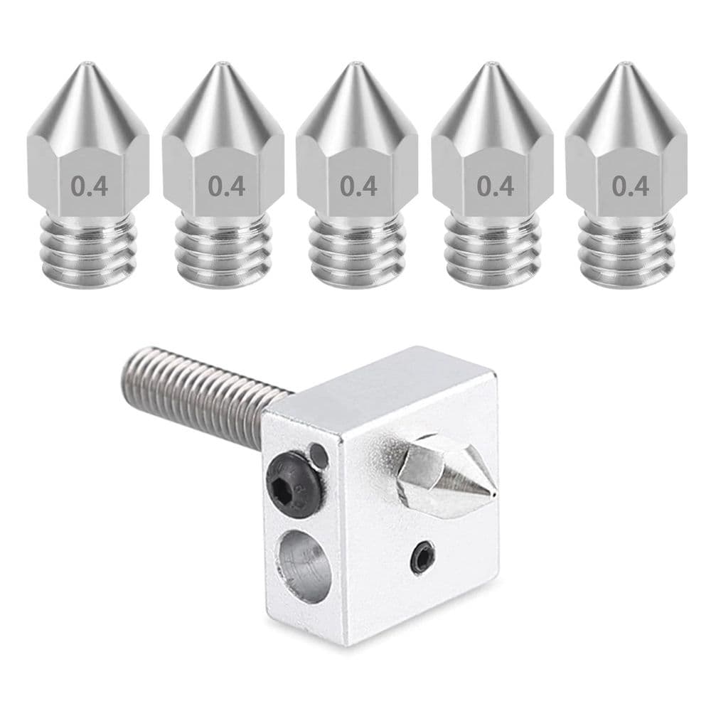 MK8 Stainless Steel 0 4mm Nozzle for Creality Anet 3D printers