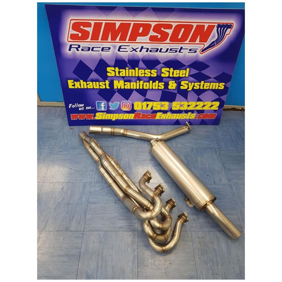 Simpson Stepped Exhaust System - Spedeworth Fabrications