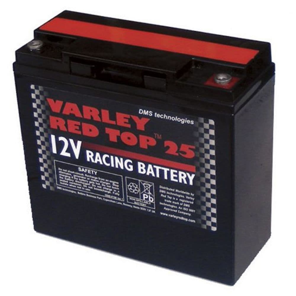 Varley Red Top 25 Battery - Spedeworth Fabrications
