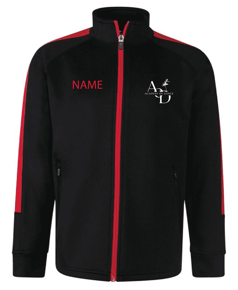 Academy of of Dance Black & Red LV871 3B TRACKSUIT TOP