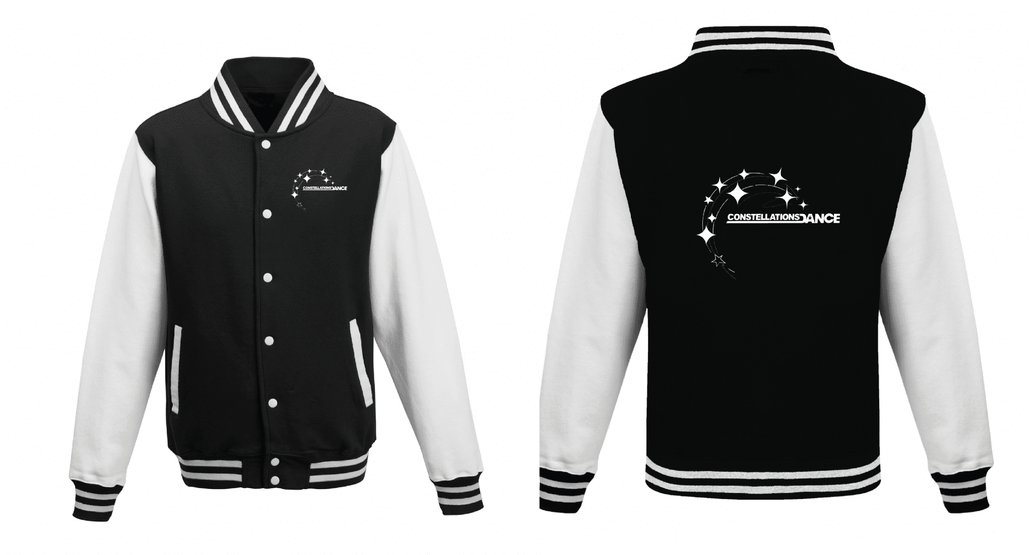 Constellations JH043 B/W Varsity jacket