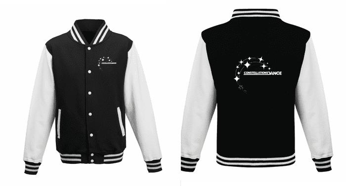 Constellations JH043 B/W Varsity jacket