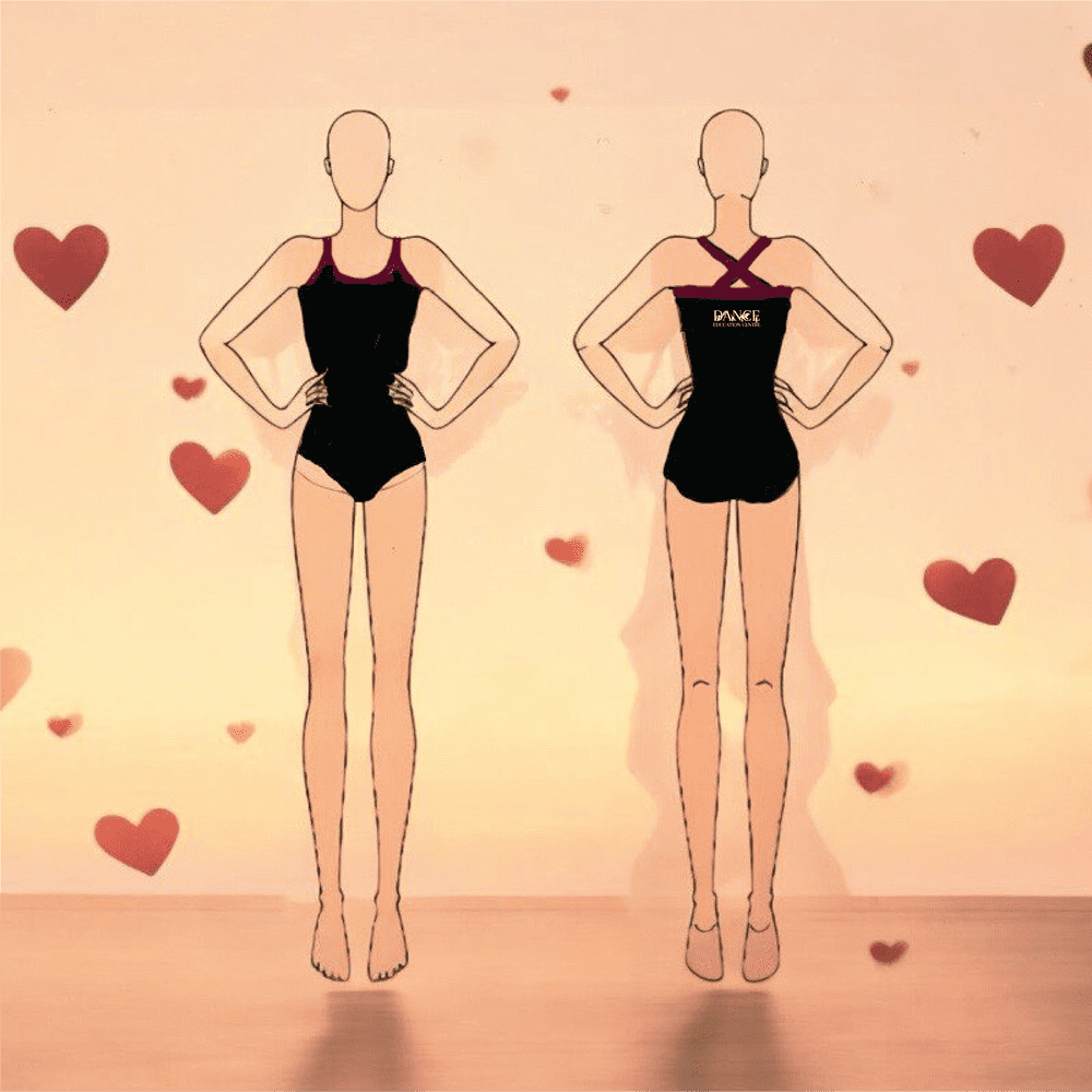 Dance Education Centre 2 tone strappy leotard