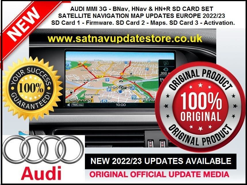 AUDI MMI 3G - BNav HNav HN R SATELLITE NAVIGATION SD CARD SET 2022/23 ...