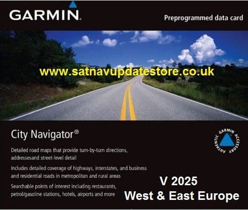Garmin City Navigator NT Europe 2025 Navigation Map Update