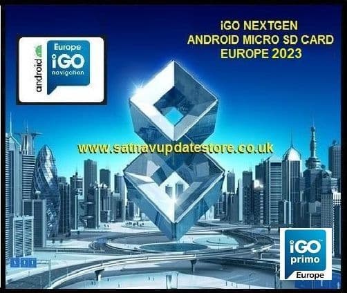 iGO PRIMO NEXTGEN ANDROID 2023/24 SATELLITE NAVIGATION SOFTWARE & MAPS EUROPE