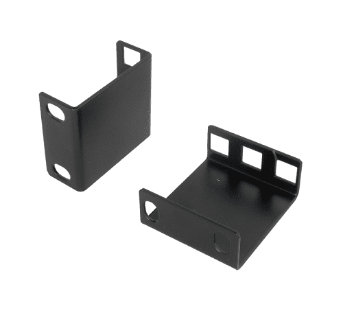 1U Recessed Bracket Steel Black 50mm Pair