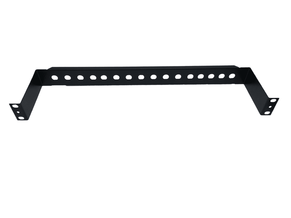 BNC Patch Panel 1U 16 port Black Unloaded Recessed