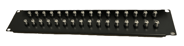 BNC Patch Panel 2U 32 port black Flat loaded HD-SDI 3GHz