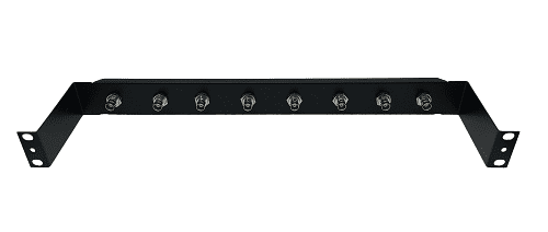 BNC Patch Panel 8 port recessed black 1U 50 ohm