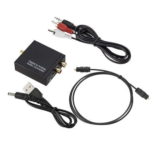 Digital DAC Optical Toslink SPDIF Coax to Analog L/R RCA Audio ...