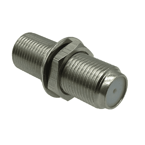 F Type Jack/Jack Bulkhead Adaptor Brass