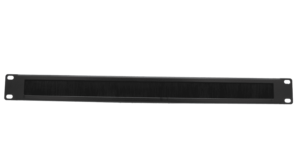 Letterbox Brush Strip Panel Black 1U