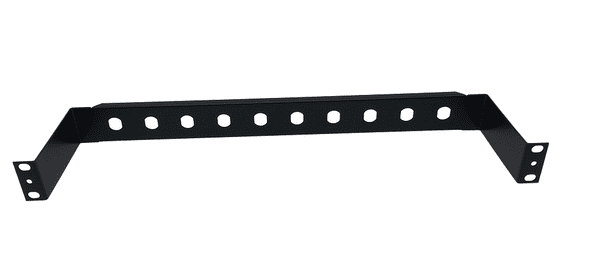 N Type Patch Panel 1U 10 Port Black Recessed 100mm