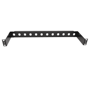 N Type Patch Panel 1U 12 Port Black Recessed 100mm