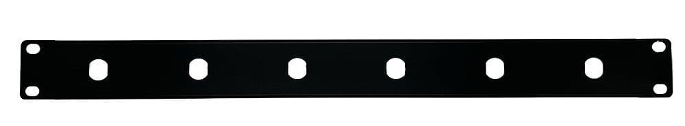 N Type Patch Panel 1U 6 Port Double D Black Flat folded design