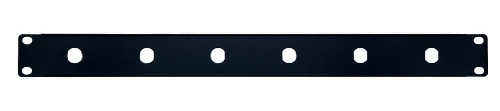 N Type Patch Panel 1U 6 Port Double D Black Flat folded design