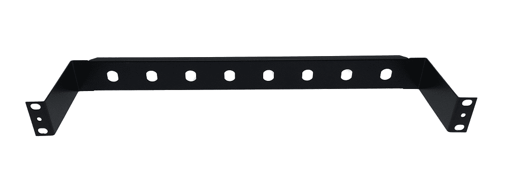 N Type Patch Panel 1U 8 Port Black Recessed 100mm