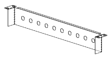 N Type Patch Panel 2U 10 Port Vertical Double D Black Recessed