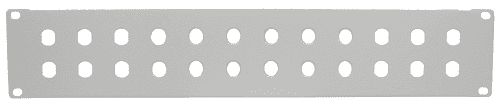 N Type Patch Panel 2U 24 Port Grey Flat
