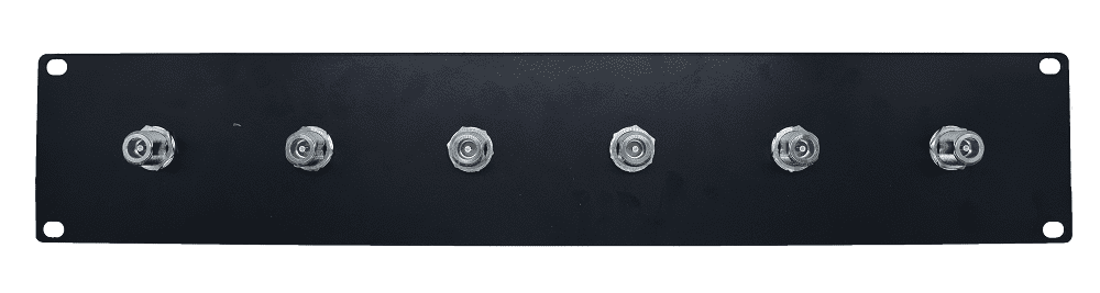 N Type Patch Panel 2U 6 port black flat loaded no fold