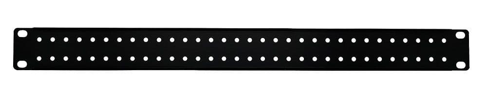 SMB Patch Panel 1U Flat/Folded Black 64 port 2 x 32 inline unloaded