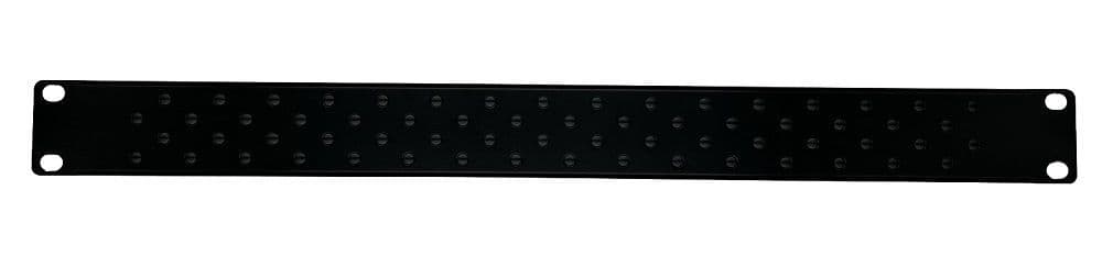 SMB Patch Panel 1U Flat/Folded Black 64 port 4 x 16 offset unloaded