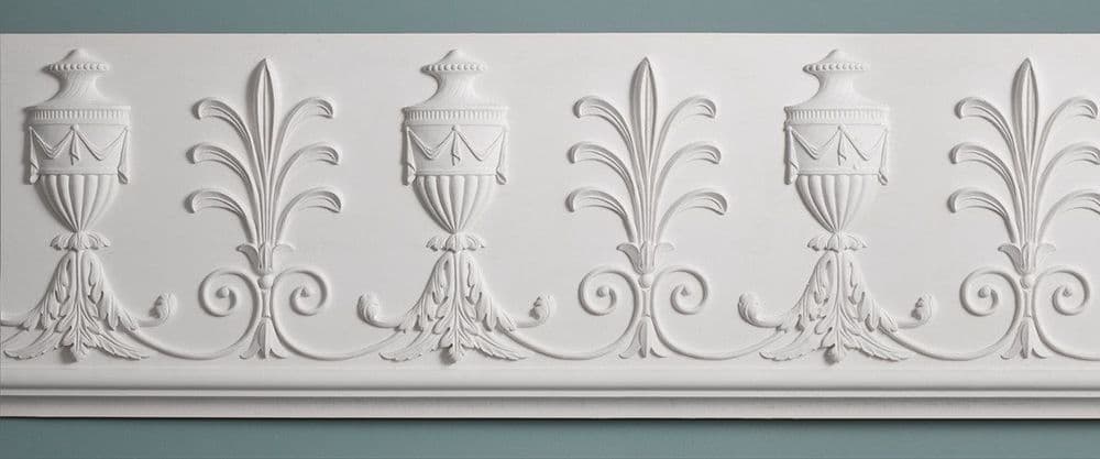 Large Decorative Adam Plaster Frieze with Urns