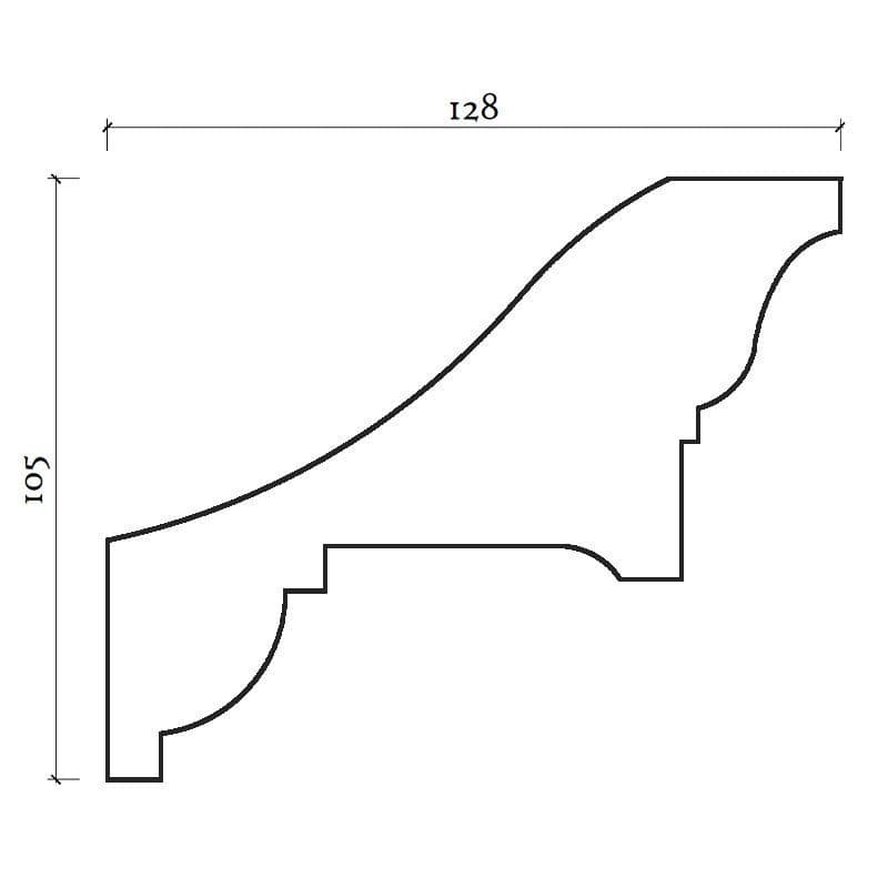 Large Plain Run Georgian Plaster Cornice