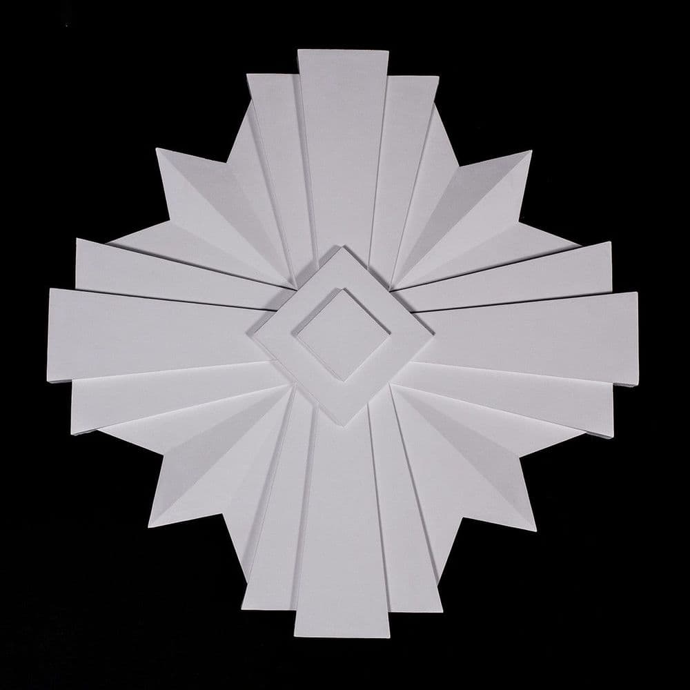 Medium Art Deco Style Fan Plaster Ceiling Rose