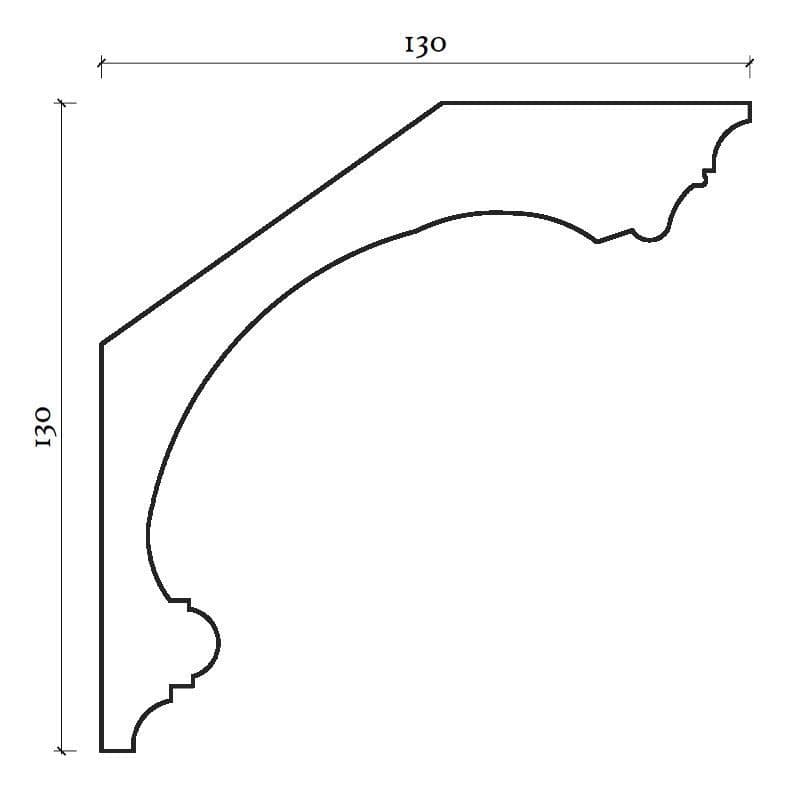 Medium Ornate Victorian Plaster Coving with Leaf Detail