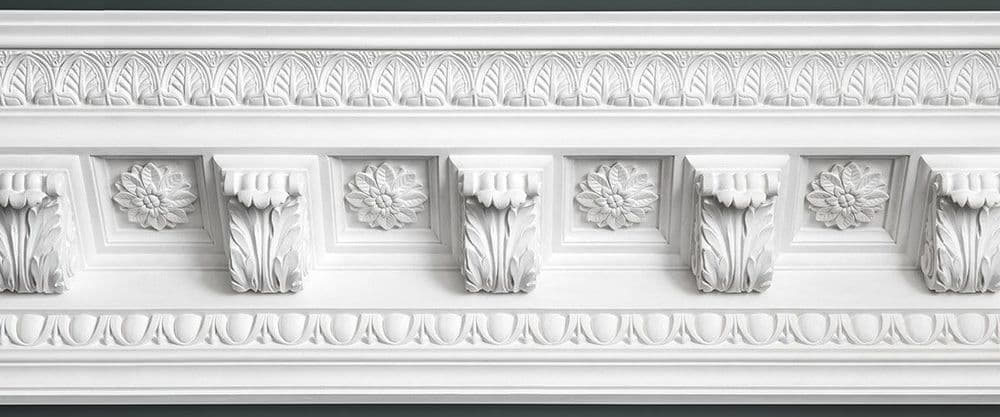 Modillion Block & Leaf Neo Classical Plaster Cornice