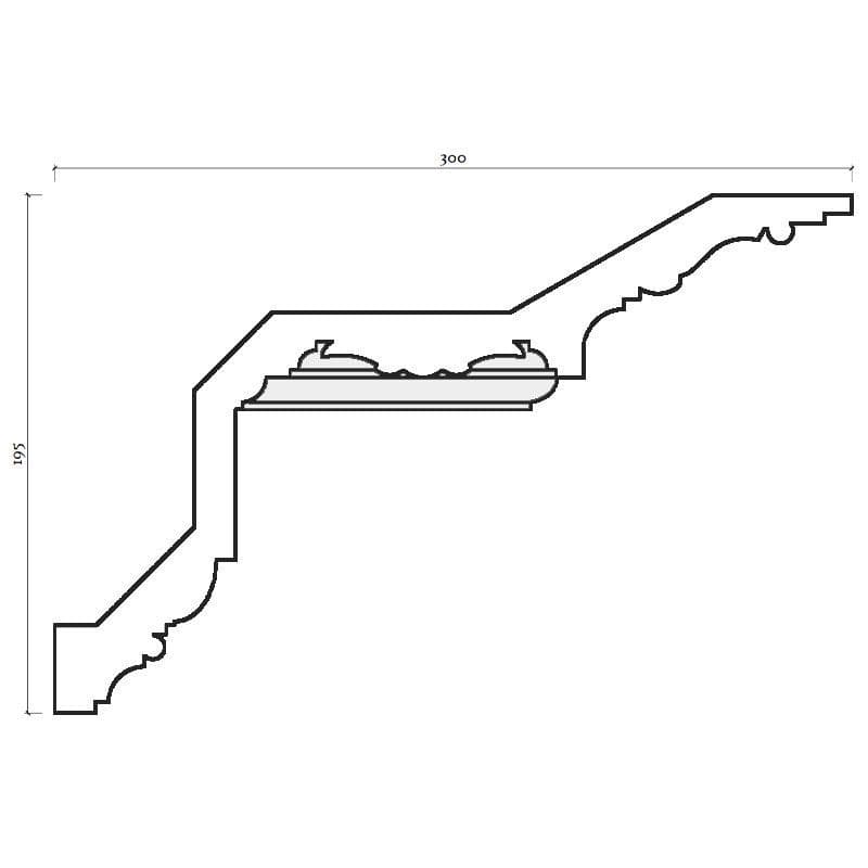 Modillion Block & Leaf Neo Classical Plaster Cornice