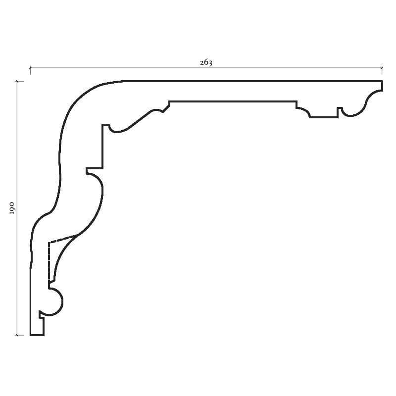 Laurel & Lotus Leaf Georgian Regency Plaster Cornice