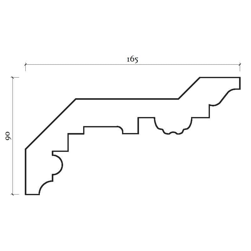 Small Ornate Victorian Plaster Cornice