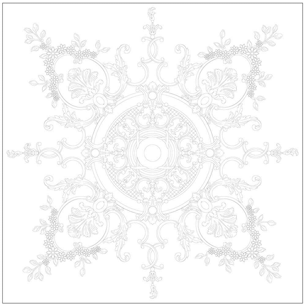 Baroque Floral Decorative Plaster Ceiling Feature