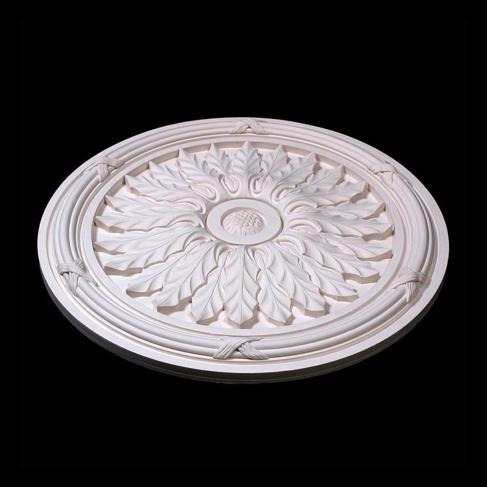 Leaf & Reed Plaster Ceiling Rose