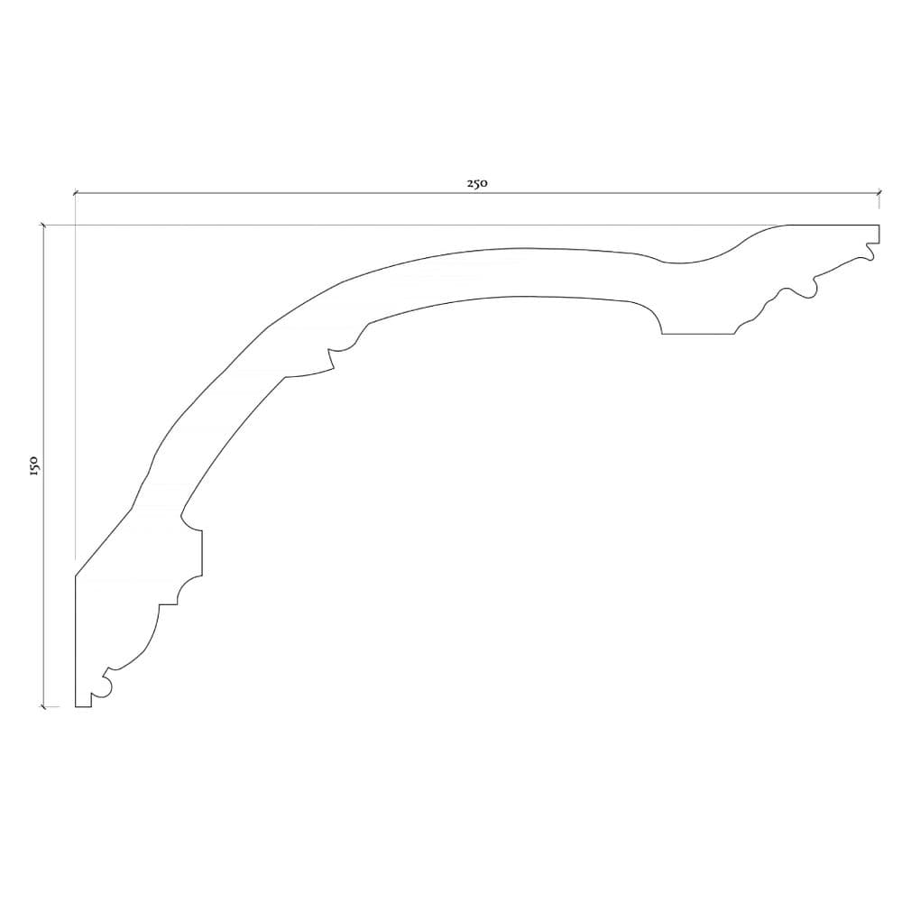 Victorian cornice with a deep cove and swirling acanthus pattern