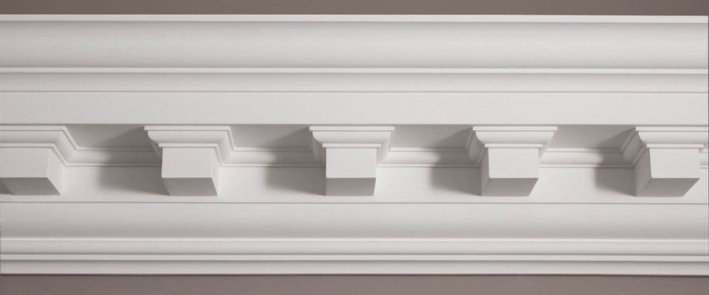 Large Neo Classical Modillion Block Plaster Cornice